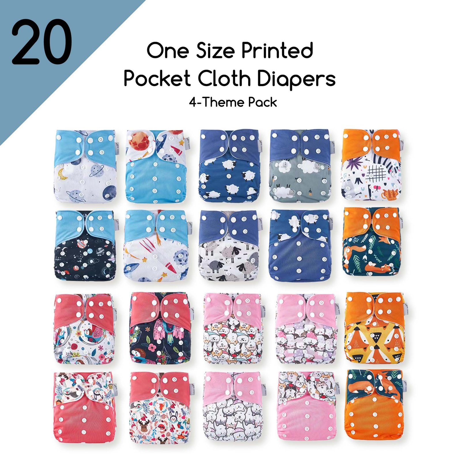 28 Preset Cloth Diaper Value Pack Combo (Newborn to Toddler - GN & GIRL ...