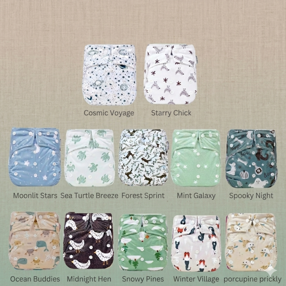 One Size Printed Snap Pocket Cloth Diaper - KaWaii Baby Cloth Diaper ...